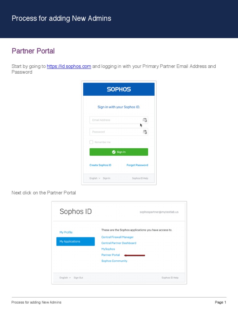 MSP Guide Process For Adding New Admins v2.0.0 | PDF | Password | Login