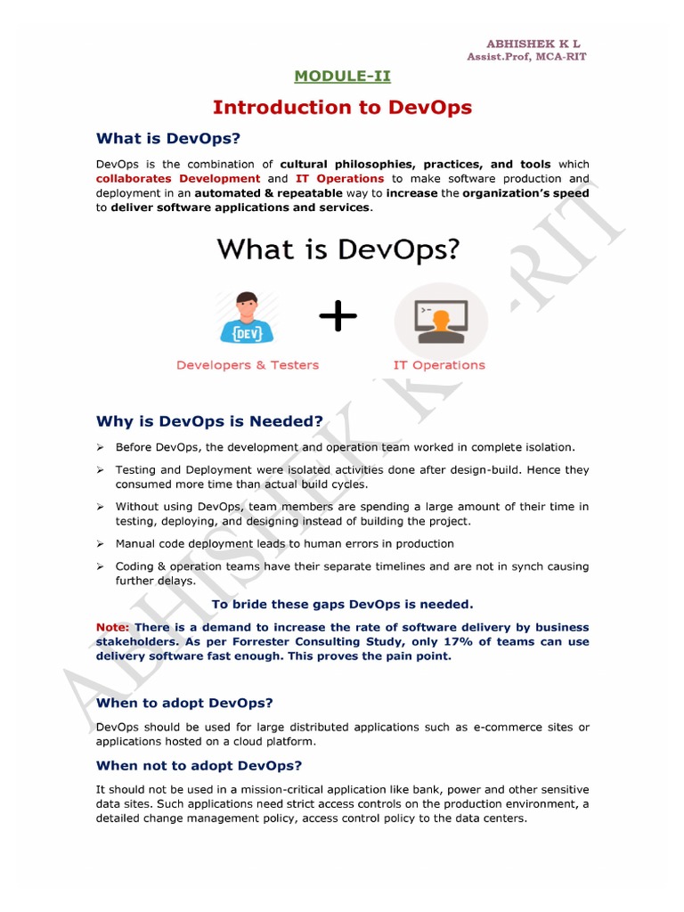 Introduction To Devops Pdf