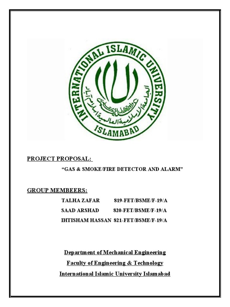 Project Proposal:: "Gas & Smoke/Fire Detector and Alarm" | PDF | Smoke ...