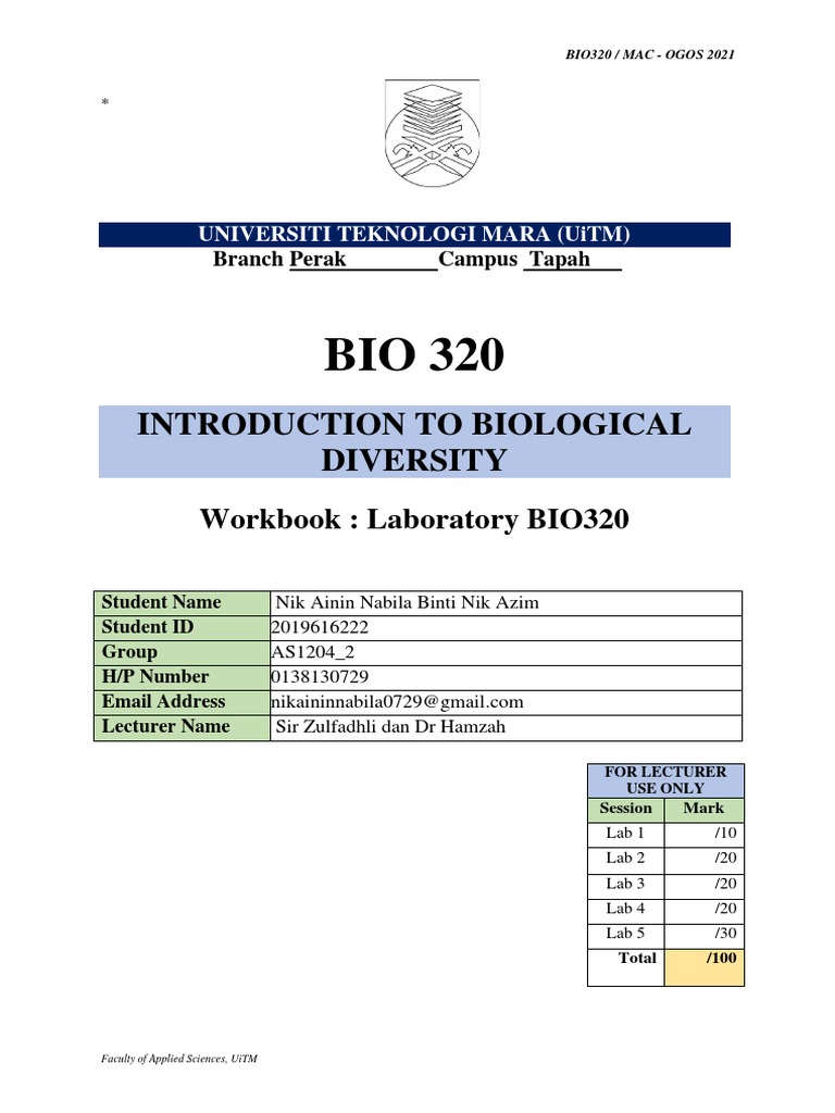 Lab Report Bio320 Worklab | PDF | Fungus | Cell (Biology) Lab Report Bio320 Worklab | PDF | Fungus | Cell (Biology)