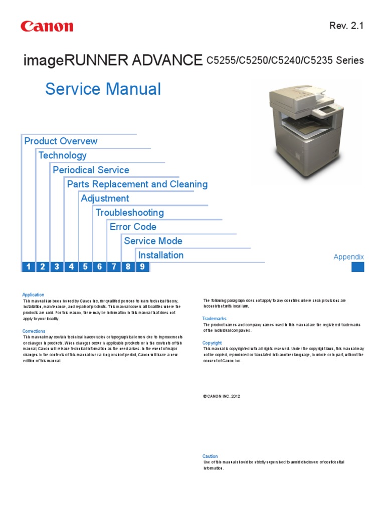 Ir ADVANCE C5235 - C5240 - C5250 - C5255 Series Service Manual | PDF ...