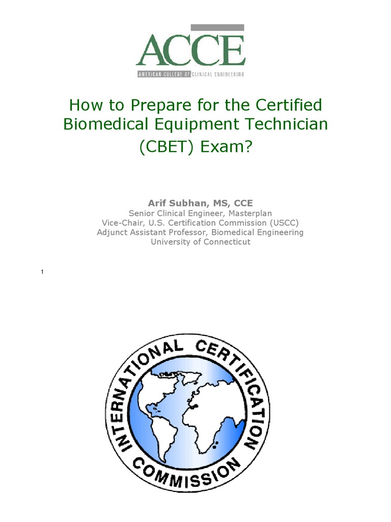 How To Prepare For The Certified Biomedical Equipment Technician (CBET ...