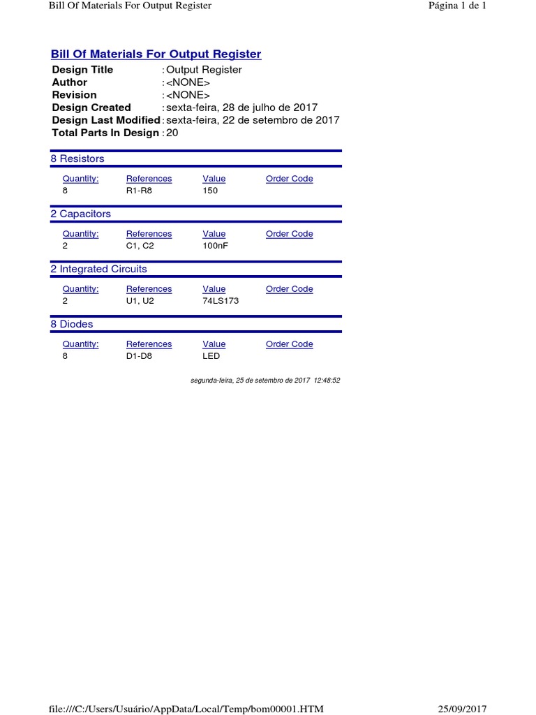 Output Register List WR 8-Bit Computer | PDF | Computers