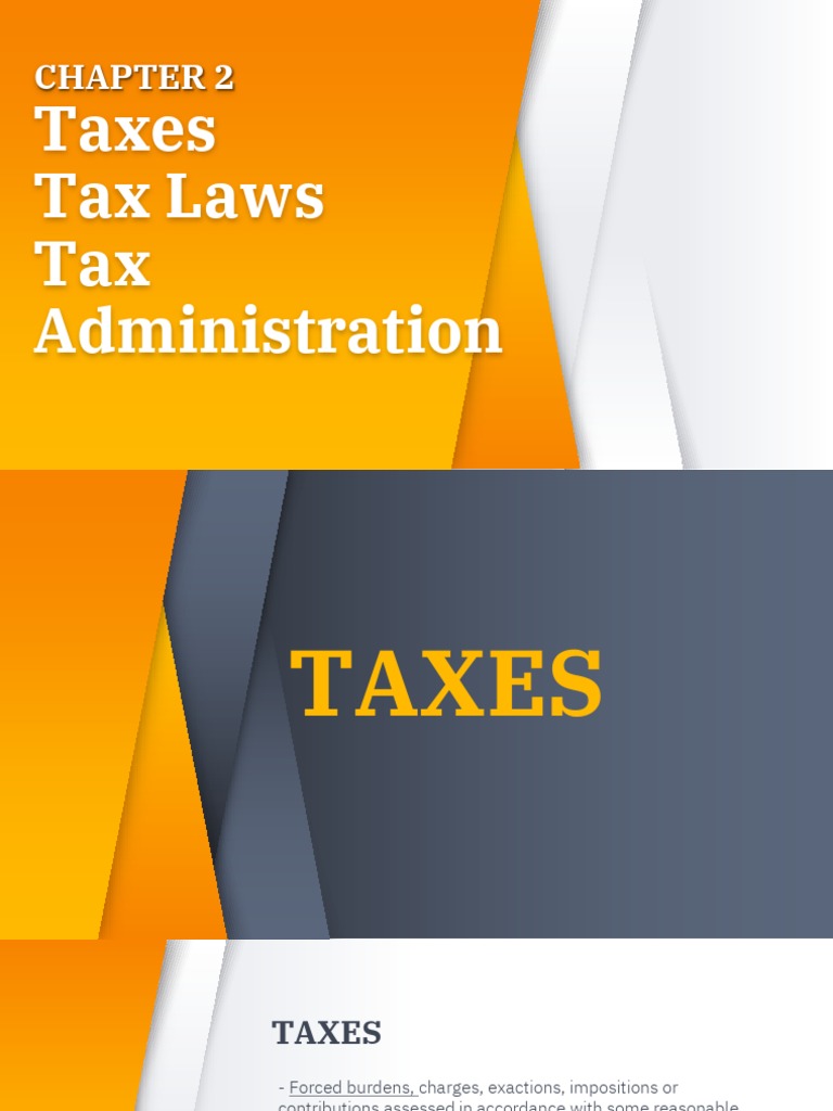 AC 47 Chapter 2 Taxes, Tax Laws, and Tax Administration | PDF | Taxes ...