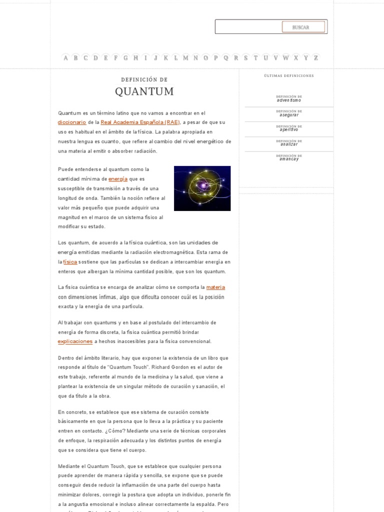 Definición de Quantum - Qué Es, Significado y Concepto | PDF | Mecánica ...