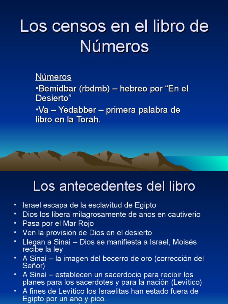 Los Censos en El Libro de Numeros | PDF | Moisés | Libro del éxodo
