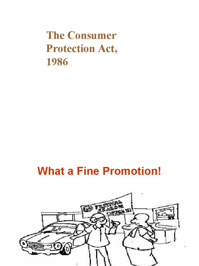 Understanding the Consumer Protection Act 1986 | PDF | Consumer ...
