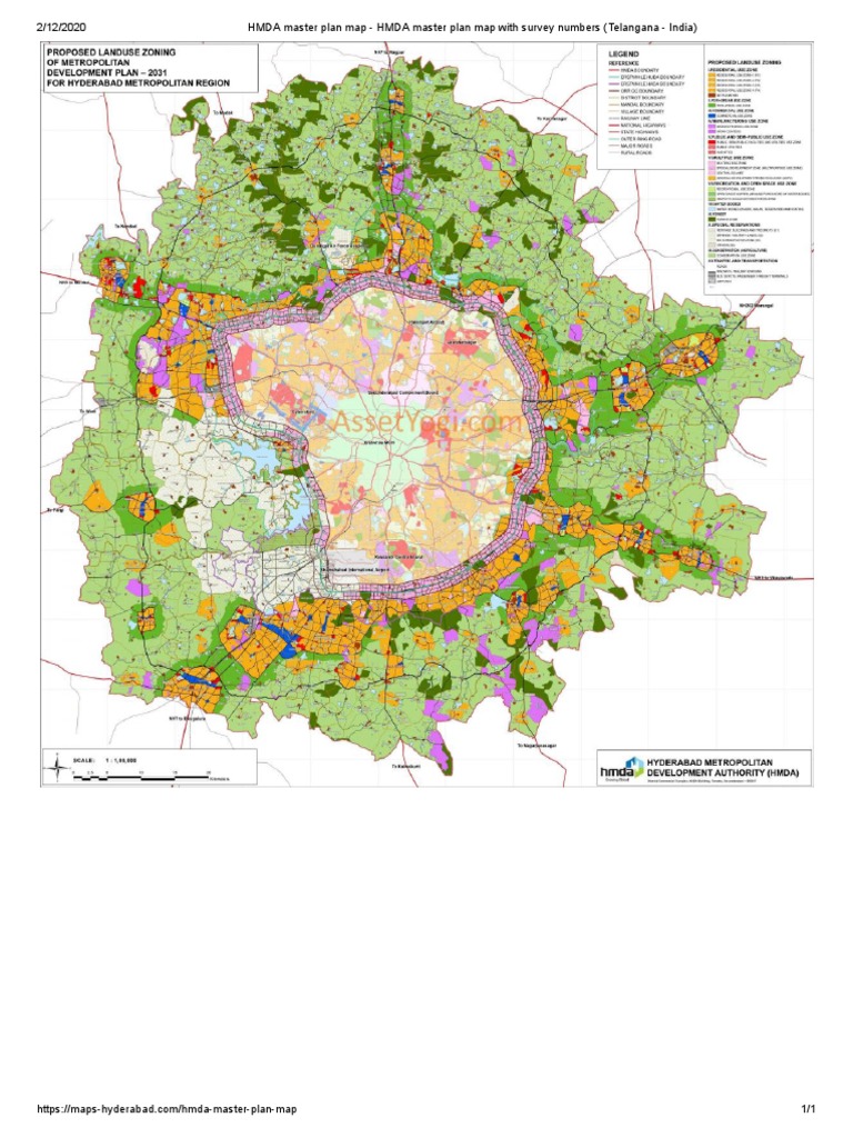 HMDA Master Plan Map - HMDA Master Plan Map With Survey Numbers ...