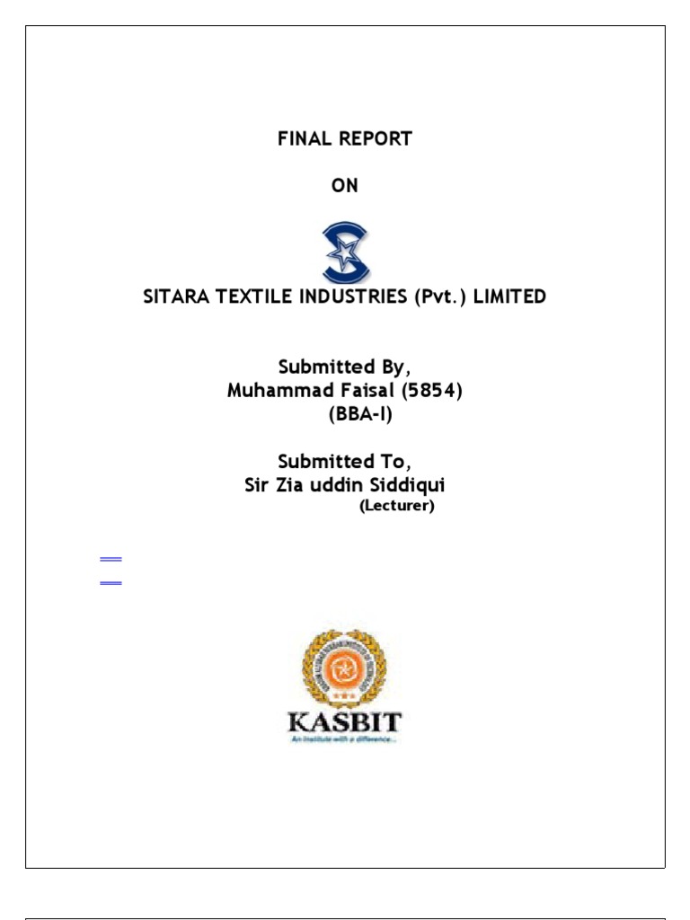Sitara Textile Industries 2 | PDF | Human Resource Management | Human ...