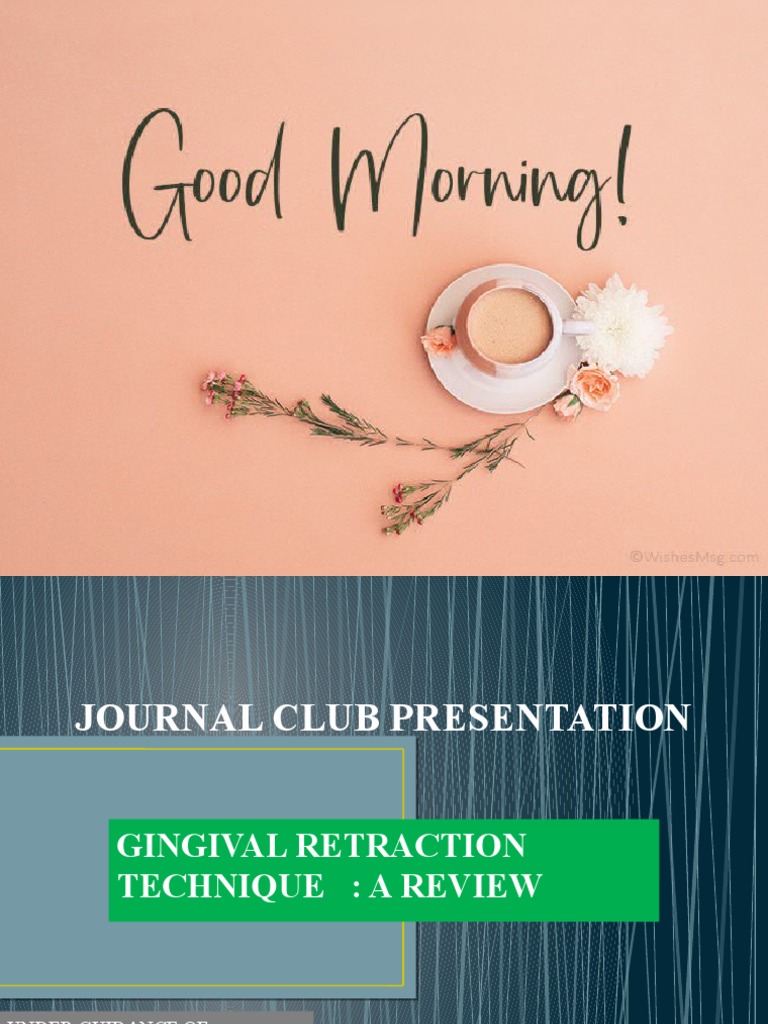 Journal Club Presentation | PDF | Periodontology | Dentistry Branches