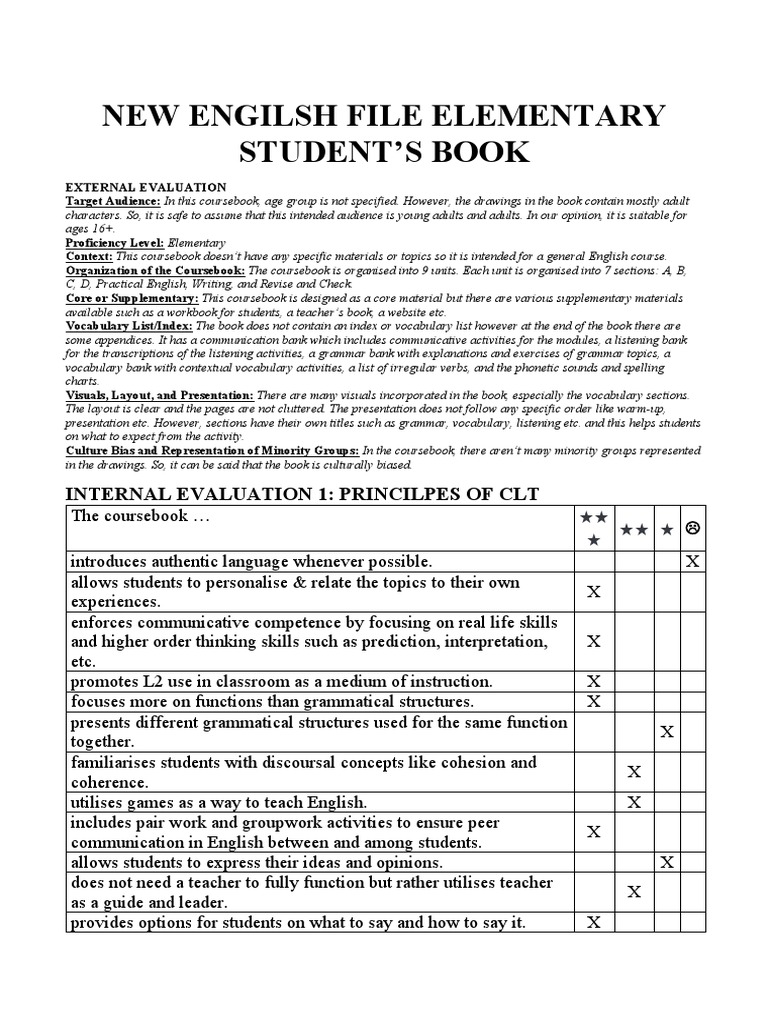 New Engilsh File Elementery Student's Book | PDF | Learning | English ...