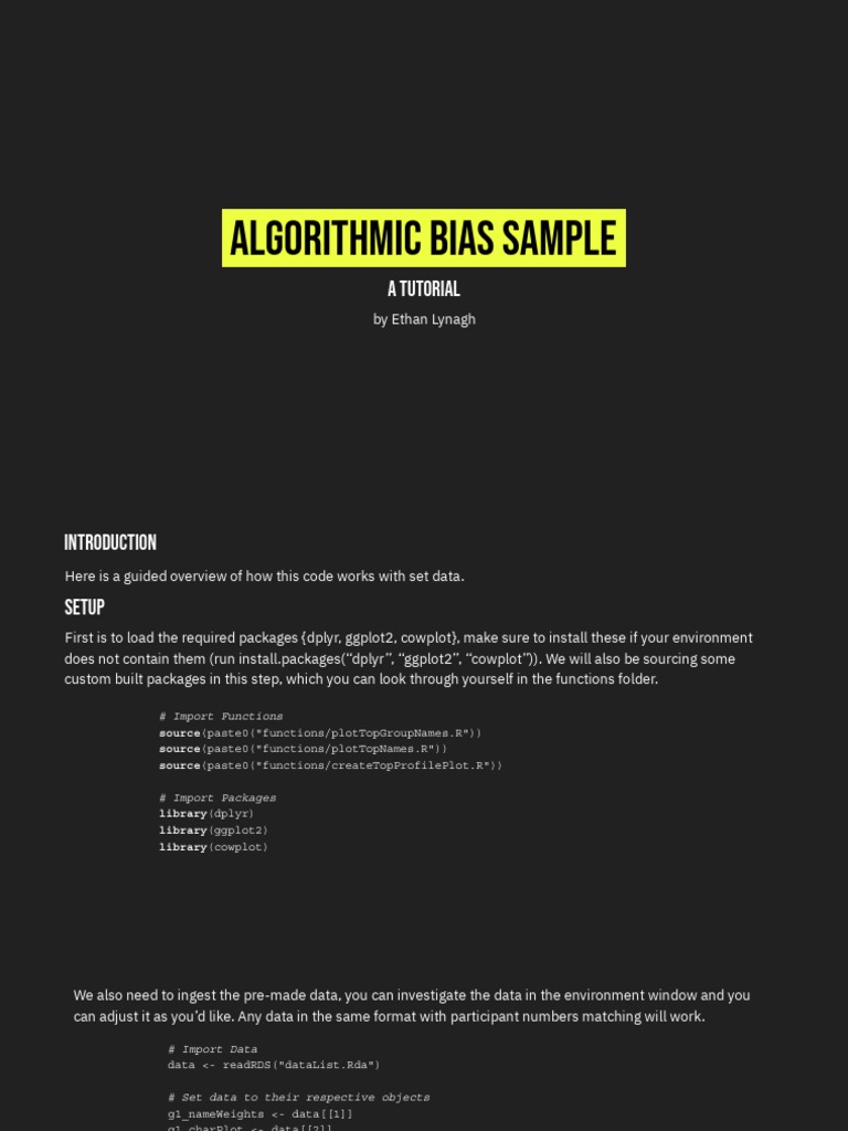 Algorithmic Bias Sample | PDF | Computer Science | Theoretical Computer ...