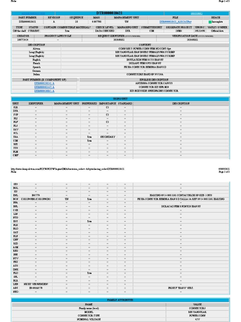 HAN 8U Connector Specifications | PDF | Electrical Connector ...