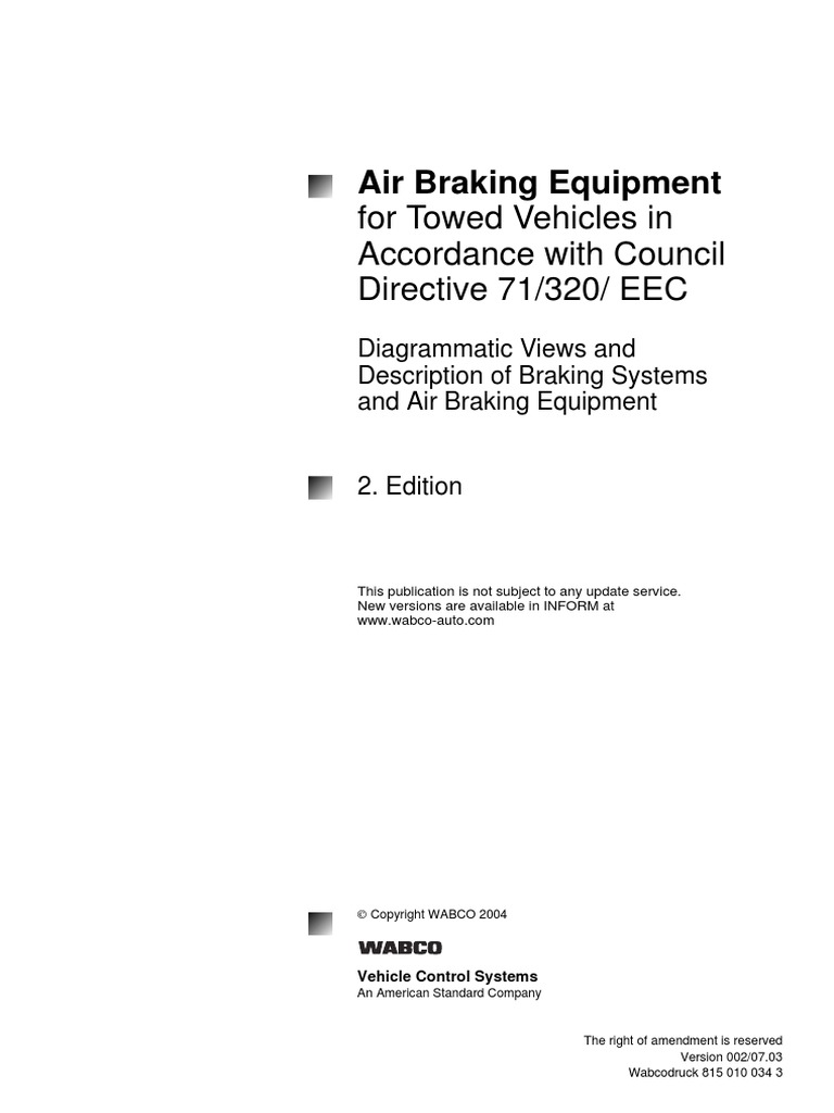 Wabco Valves-Brake System | PDF | Valve | Actuator