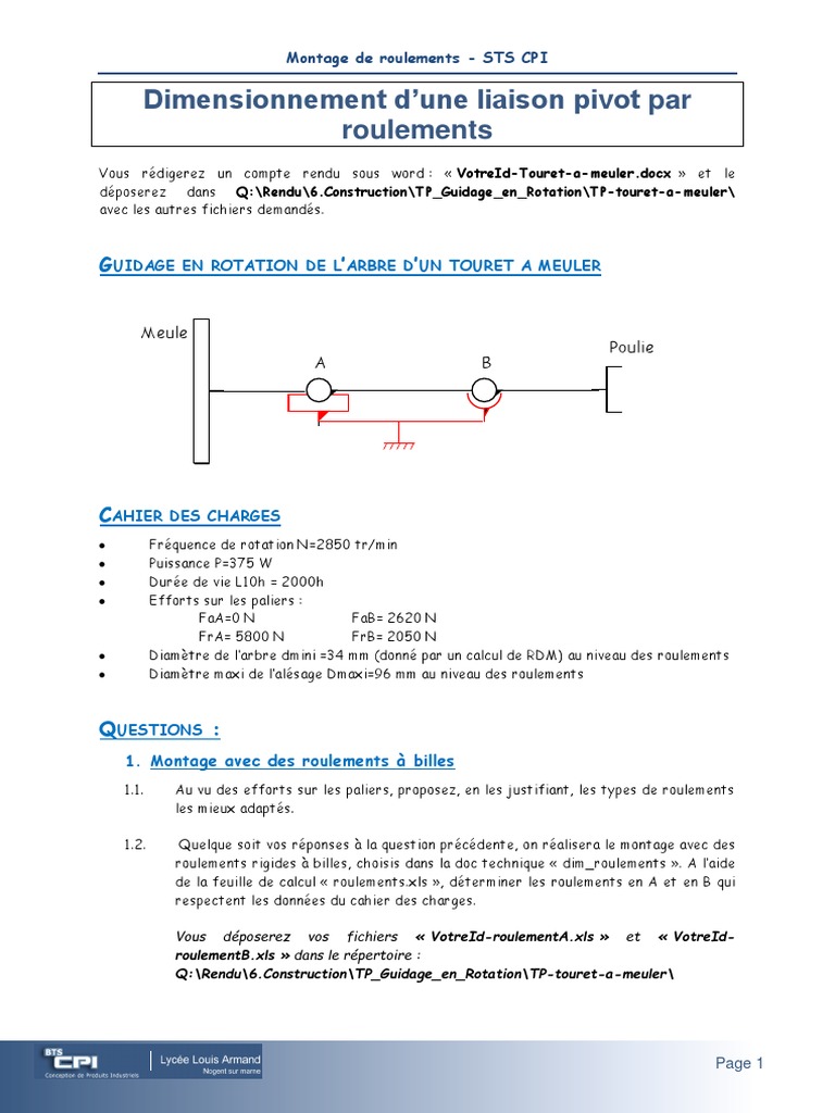 Dimensionnement Des Roulements À Billes 2103 | PDF | Physique appliquée et interdisciplinaire ...