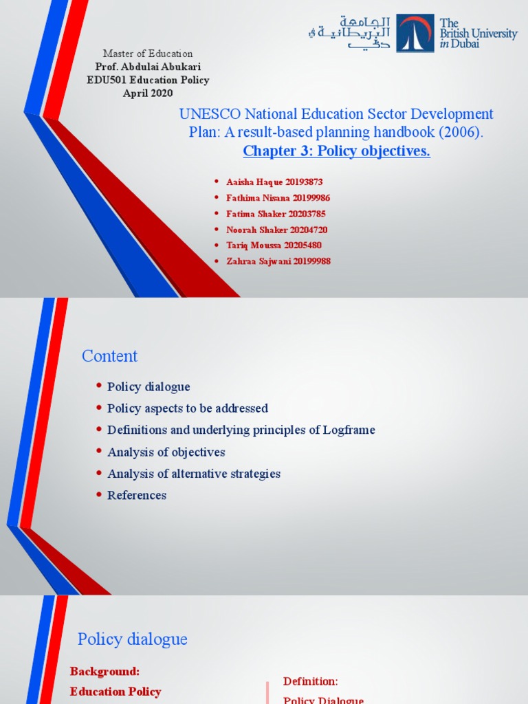 Group C - UNESCO Policy Objectives - PRESENTATION | PDF | Policy ...