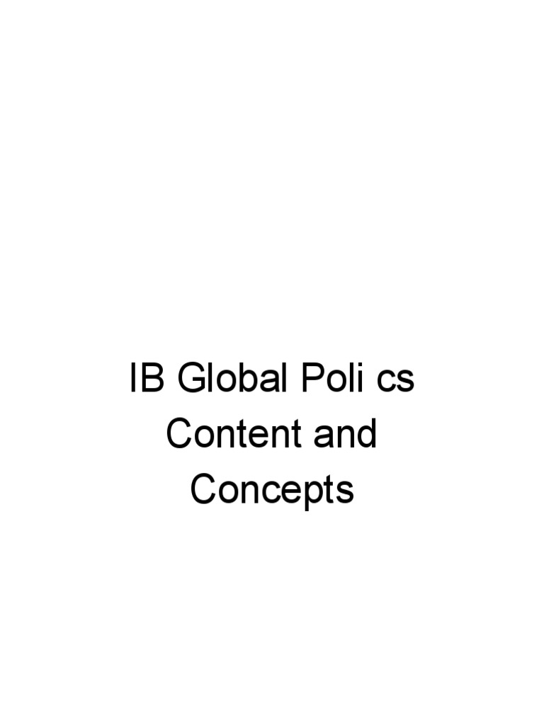IB Global Politics (Content and Concepts) | PDF | Human Rights ...