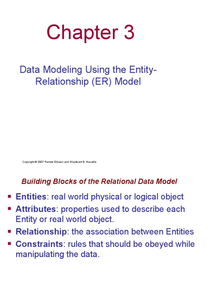 Data Modeling Using The Entity-Relationship (ER) Model | PDF | Conceptual Model | Unified ...