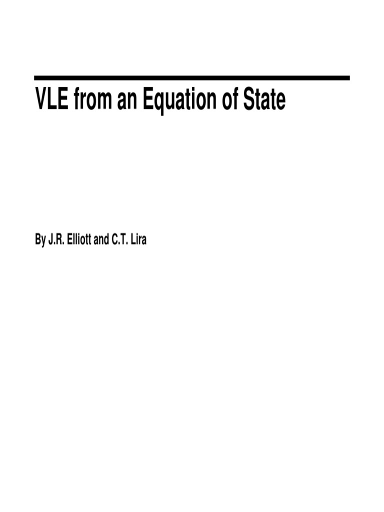 Chapter 10 - VLE From An Equation of State | PDF | Applied And ...