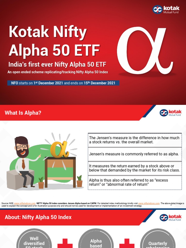 India's First Ever Nifty Alpha 50 ETF | PDF | Stock Market Index ...