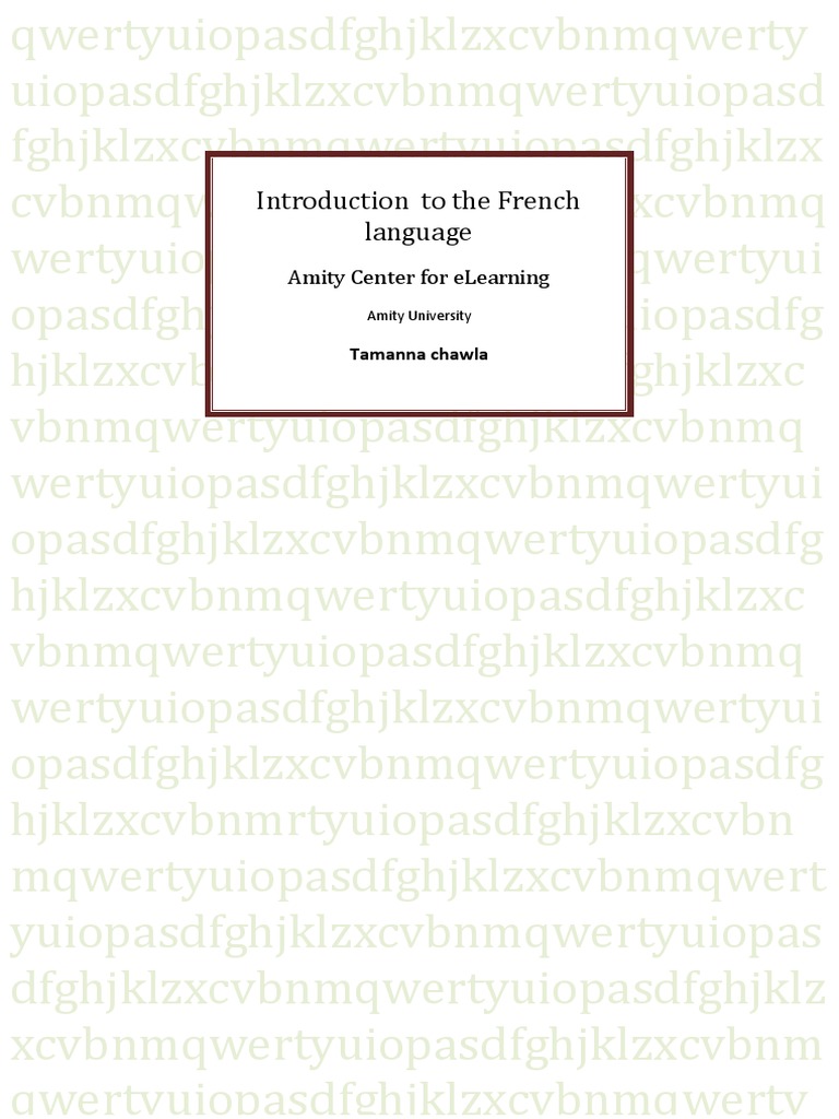 Introduction To French Language and CUlture | Download Free PDF ...
