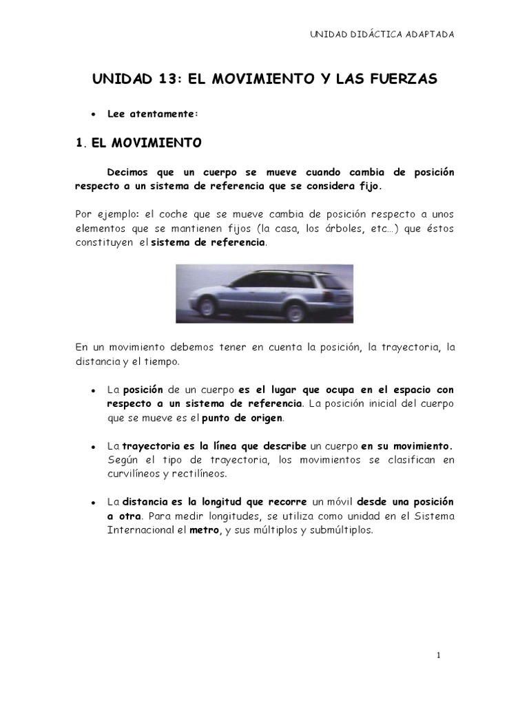 07 El Movimiento y Las Fuerzas | PDF | Gravedad | Fuerza