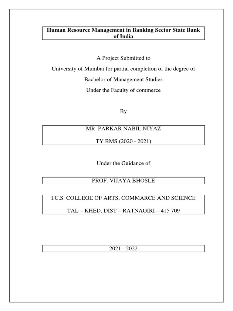 Tybms Project | PDF | Human Resources | Human Resource Management