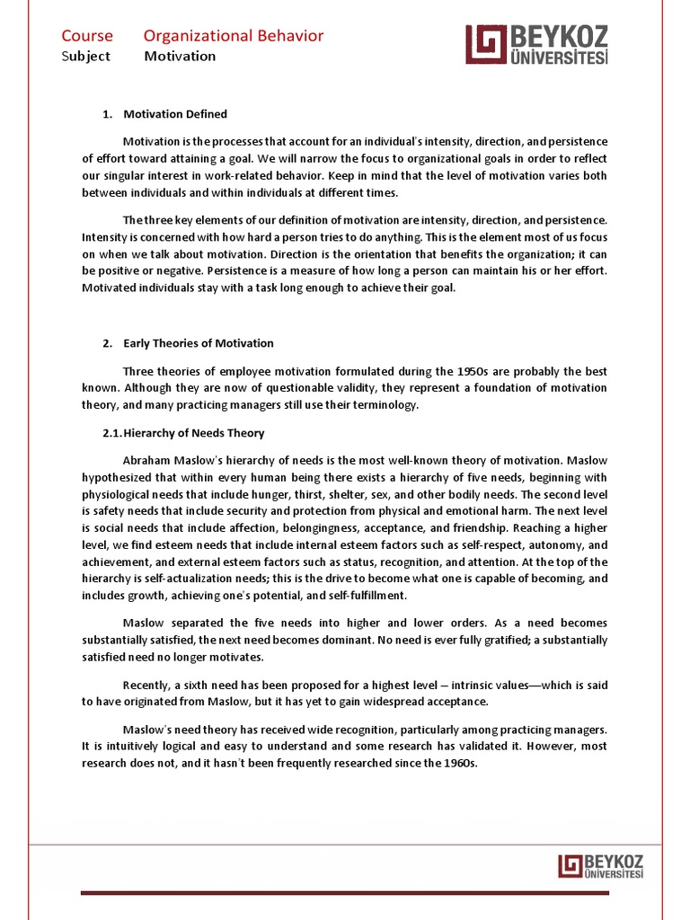 OB Lecture Notes Week 6 | PDF