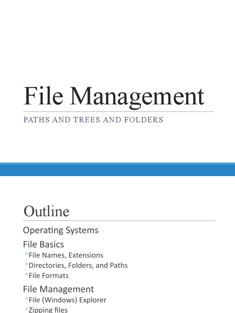 File Management: Paths and Trees and Folders | PDF | Computer File ...