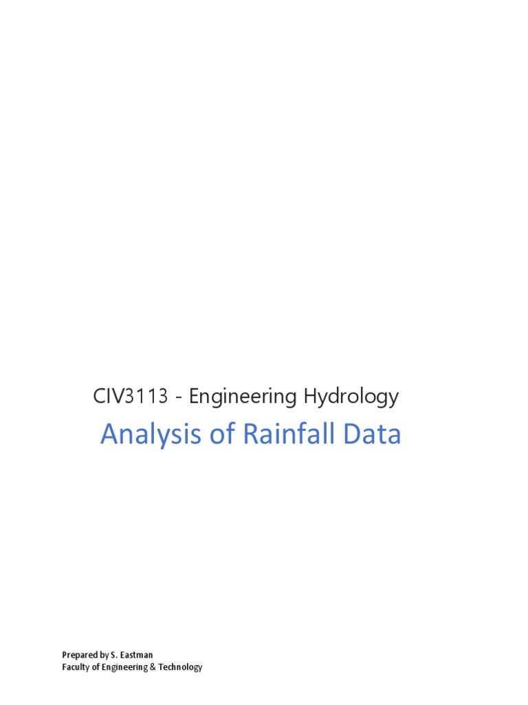Rainfall Data Analysis Techniques | PDF | Flood | Precipitation