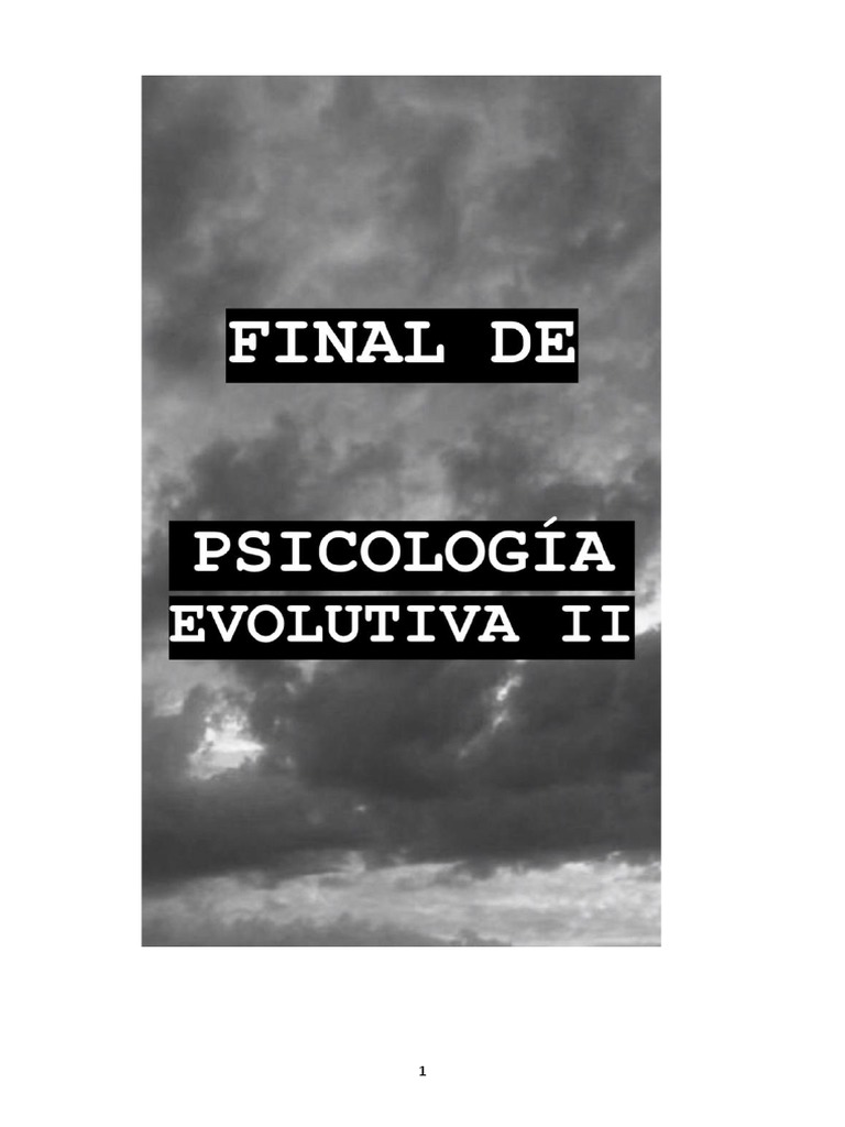 Final Evo II | PDF | Sicología | Psique (psicología)