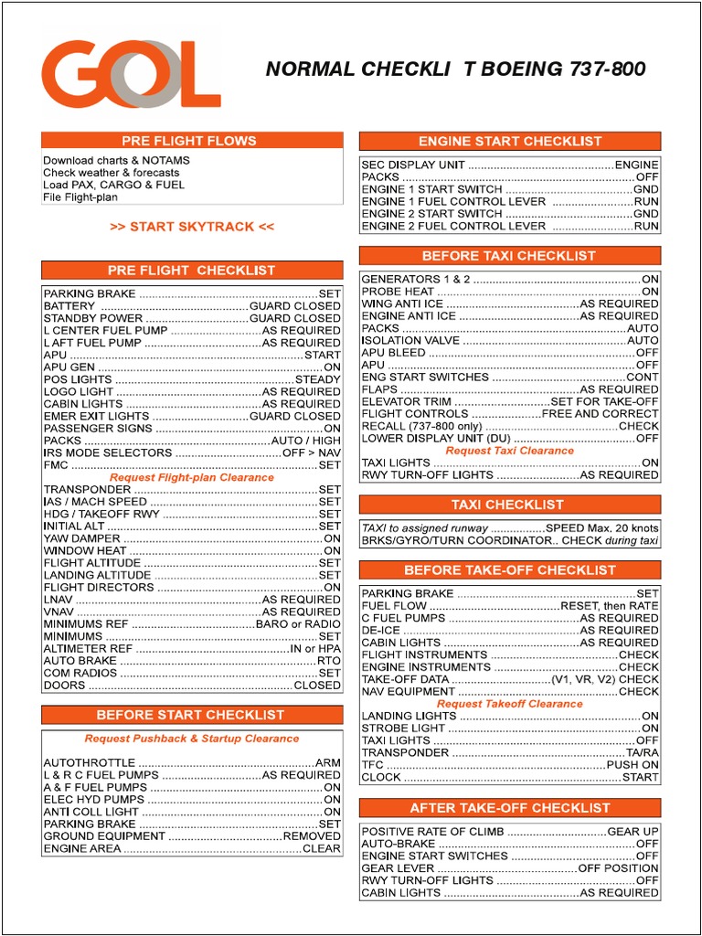 Checklist 737 Pmdg 737ngx Pdf Checklist Flow Procedur