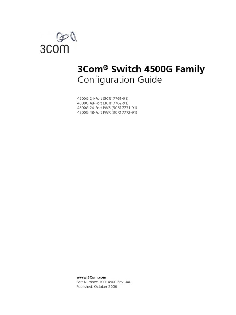 Guia 3com Switch-4500G Configuration-Guide | PDF | Command Line Interface | Routing