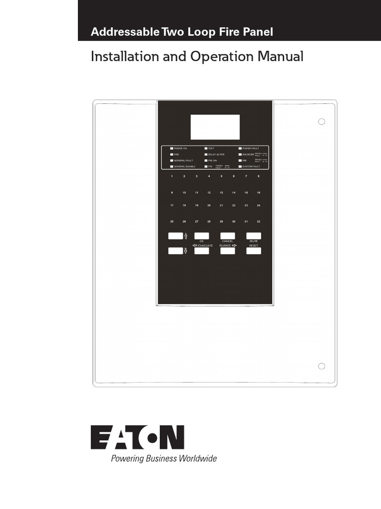 Installation and Operation Manual: Addressable Two Loop Fire Panel ...