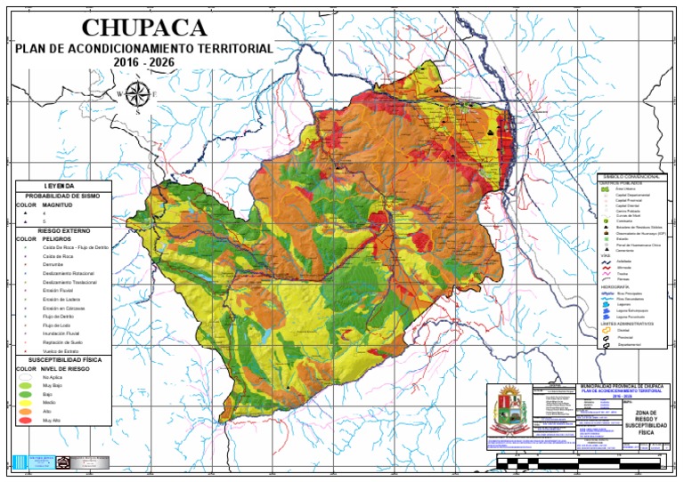 Mapa Zonas de Riesgo de La Provincia de Chupaca | PDF