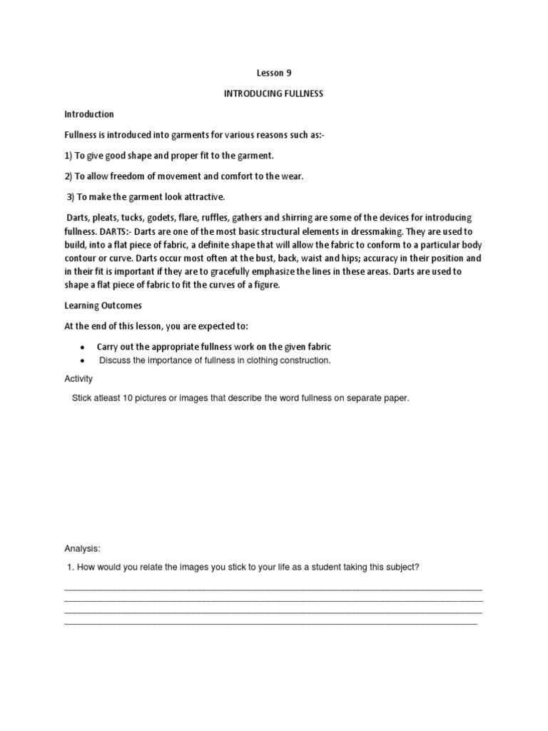 Introducing Fullness: Techniques for Adding Shape and Movement to ...