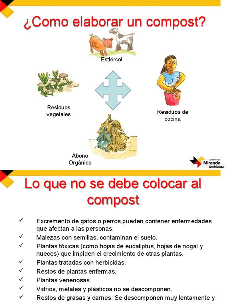 Como Elaborar Un Compost | PDF | Compost | Estiércol