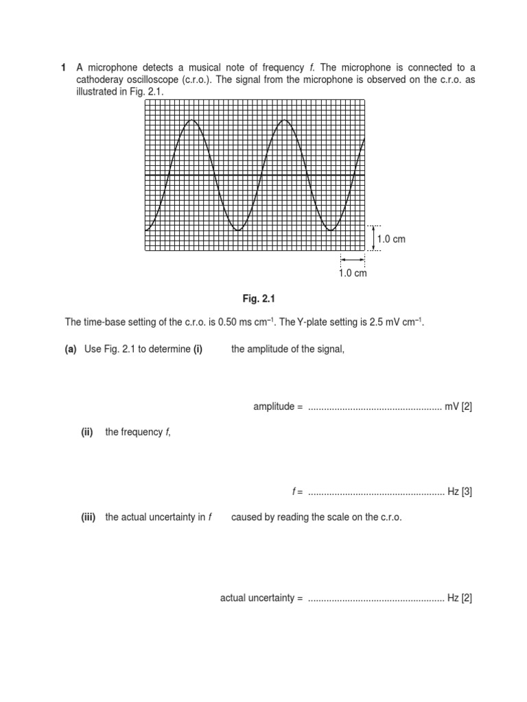 Waves Worksheet | PDF | Waves | Wavelength