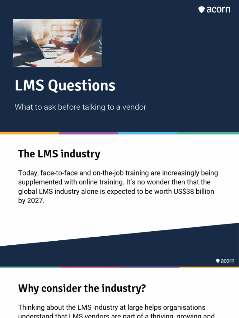 LMS Questions: What To Ask Before You Talk To A Vendor | PDF | Educational Technology | Prices