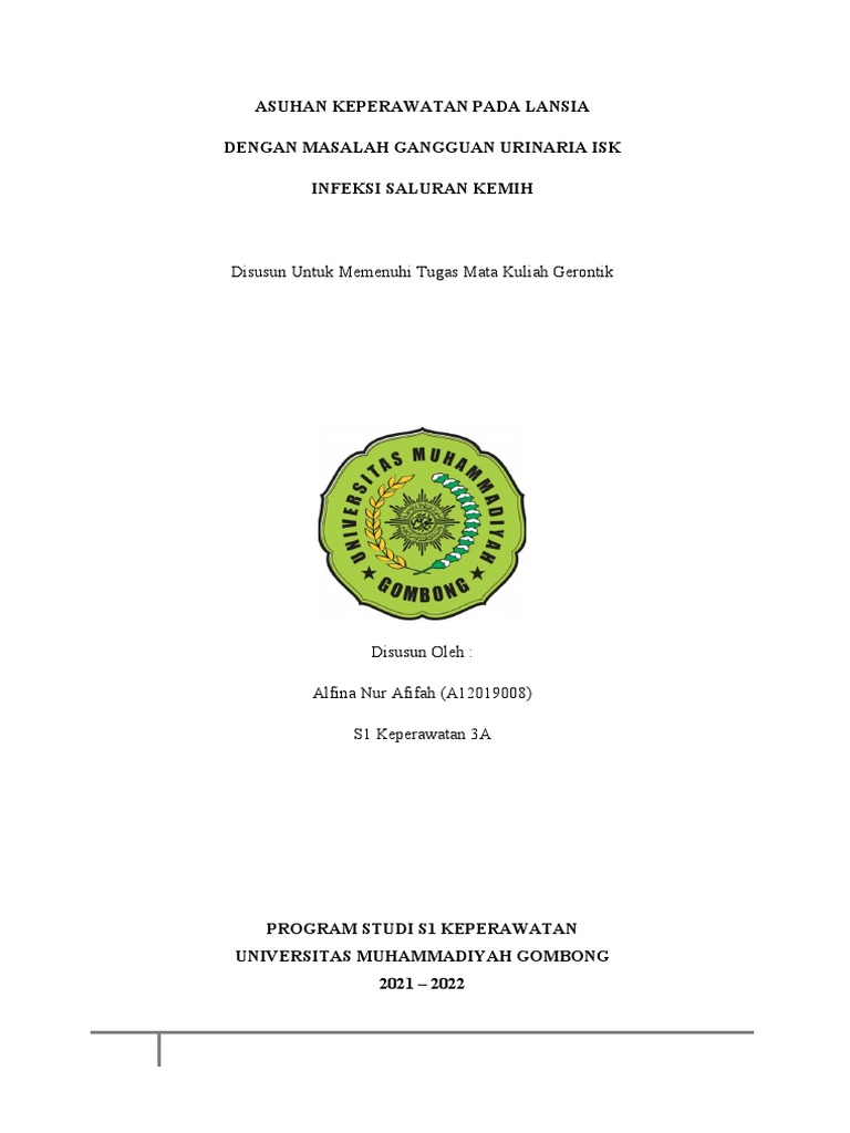 Asuhan Keperawatan ISK pada Lansia | PDF