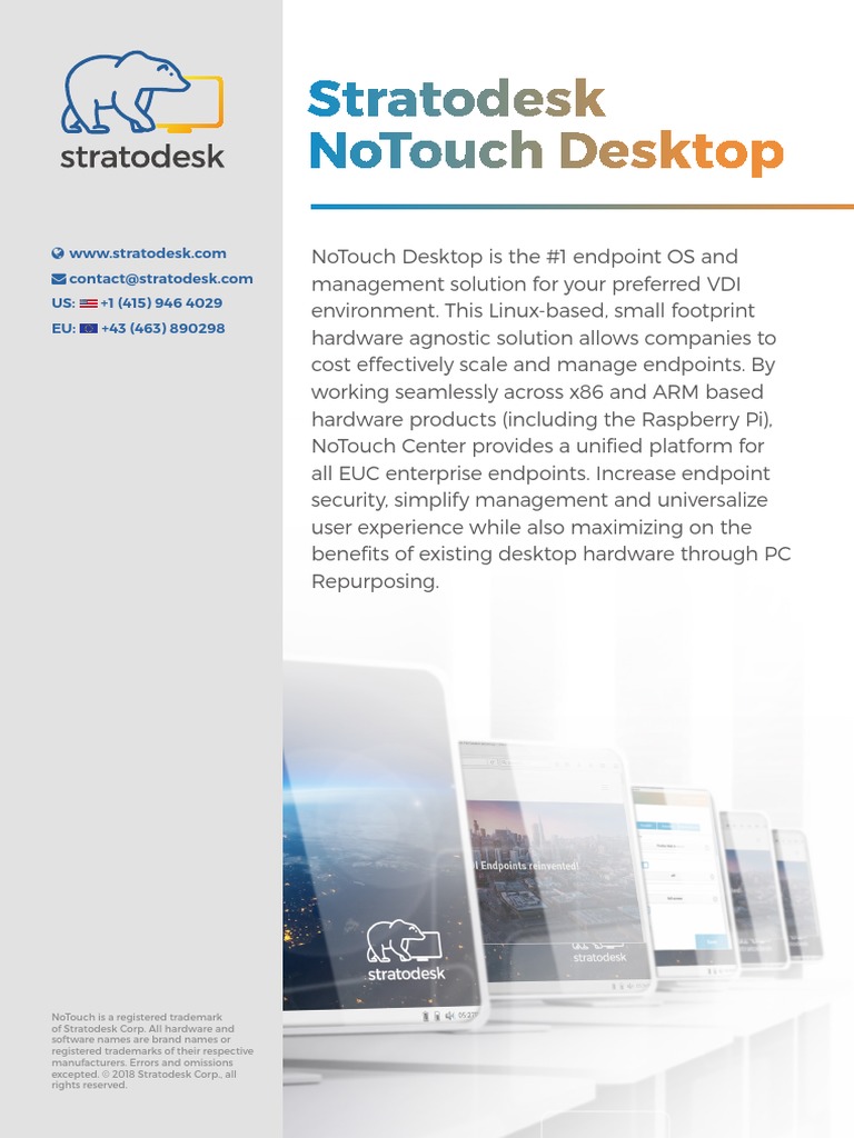 Stratodesk - NoTouch Desktop Datasheet - 2018 Updated Gradient | PDF ...