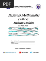 Business Mathematics Quarter 2 Module 1 Week 1 2 | PDF