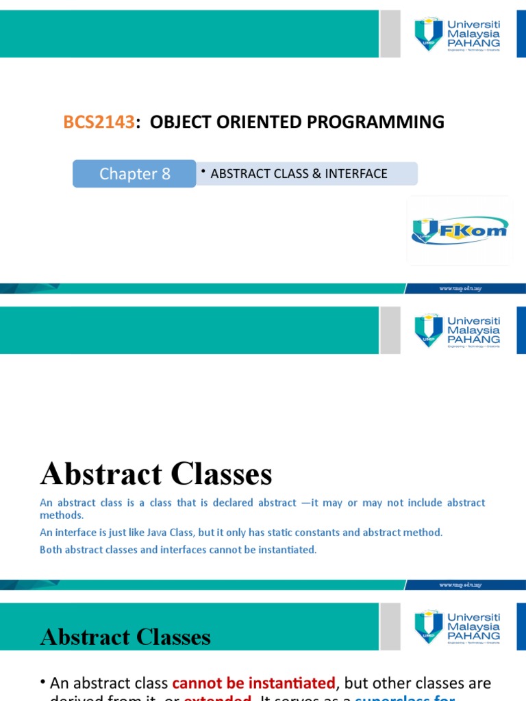 Chap 8 Abstraction Interface Pdf Class Computer Programming Method Computer
