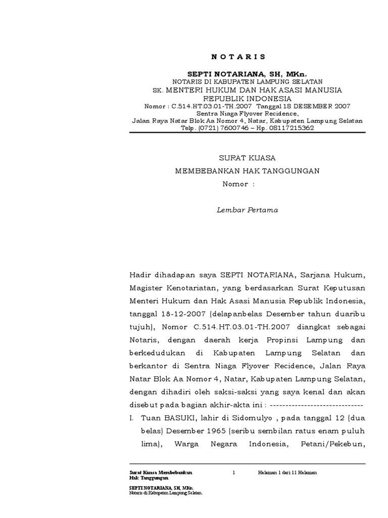 Contoh SKMHT 2020 | PDF