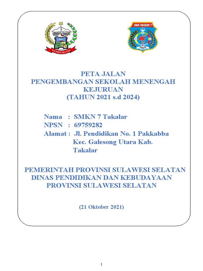 Road Map SMKN 7 Takalar Ok | PDF