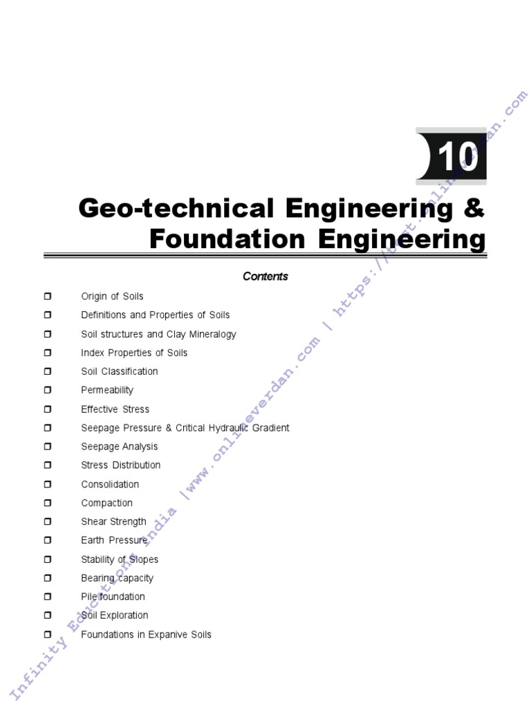MCQ - Geotechnical & Foundation Engineering | PDF | Soil Mechanics | Porosity