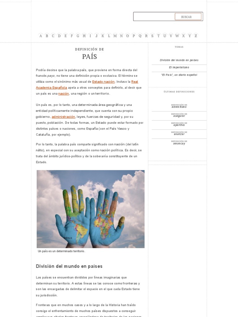 Definición de País - Qué Es, Significado y Concepto | PDF | Nación ...