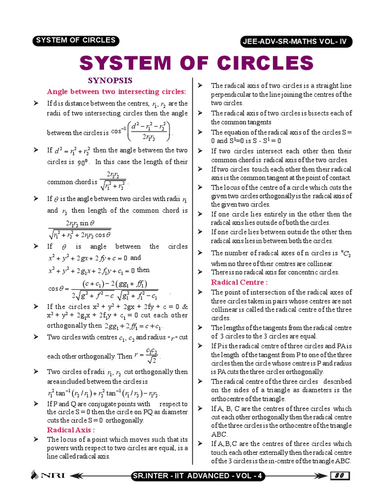 Locus of Circle Centers and Orthogonality | PDF | Circle | Geometric ...