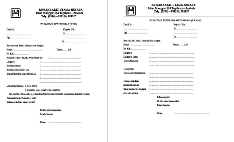 Form Rujukan Kanan Kiri | PDF