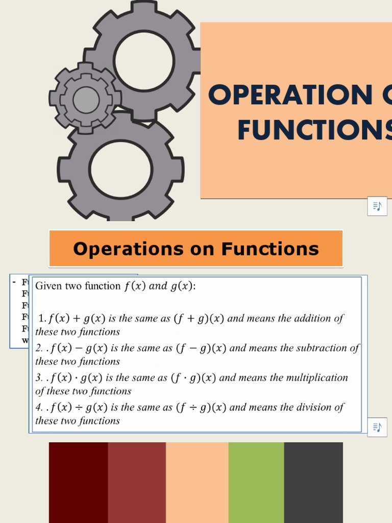 Operations on Functions: Combining, Composing, and Evaluating Functions ...